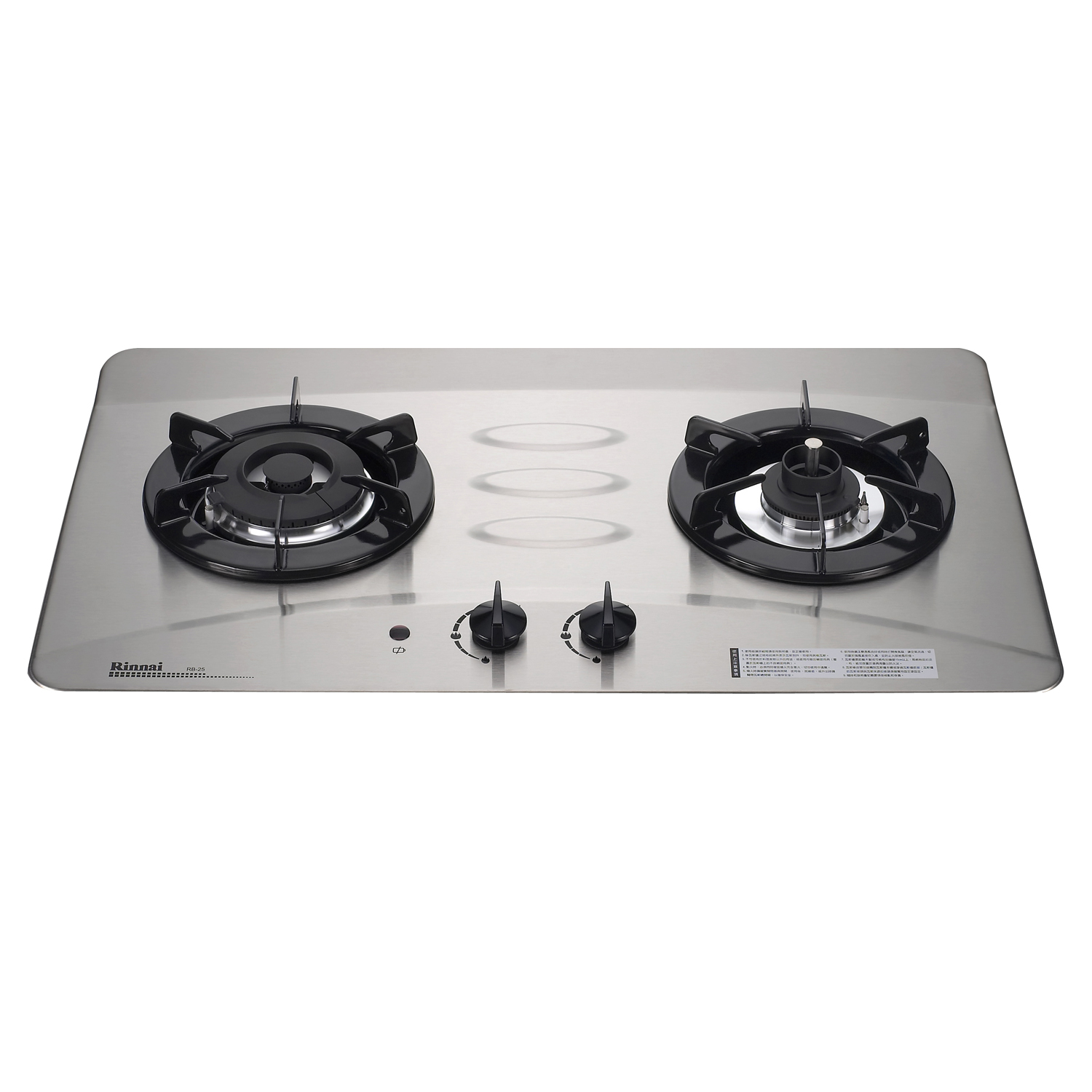 RB-3CGN-TR(B) 檯面式內焰三口瓦斯爐(日本原裝) · 林內牌熱水器、林內牌電熱水器全國經銷商---訂購專線：0800-555-033 維修專線：0800-093-789